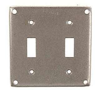 Raco Square Steel 2 gang Electrical Cover For 2 Toggle Switches Gray ...