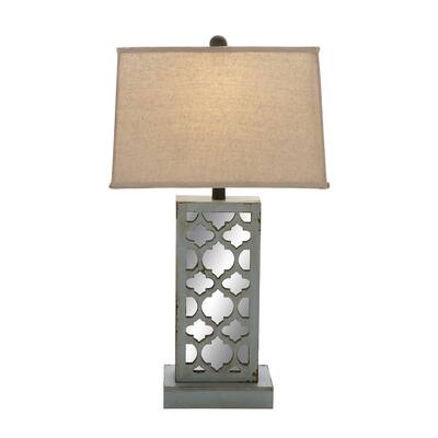 Wonderful Styled Wood Mirror Table Lamp - Overstock - 11826438