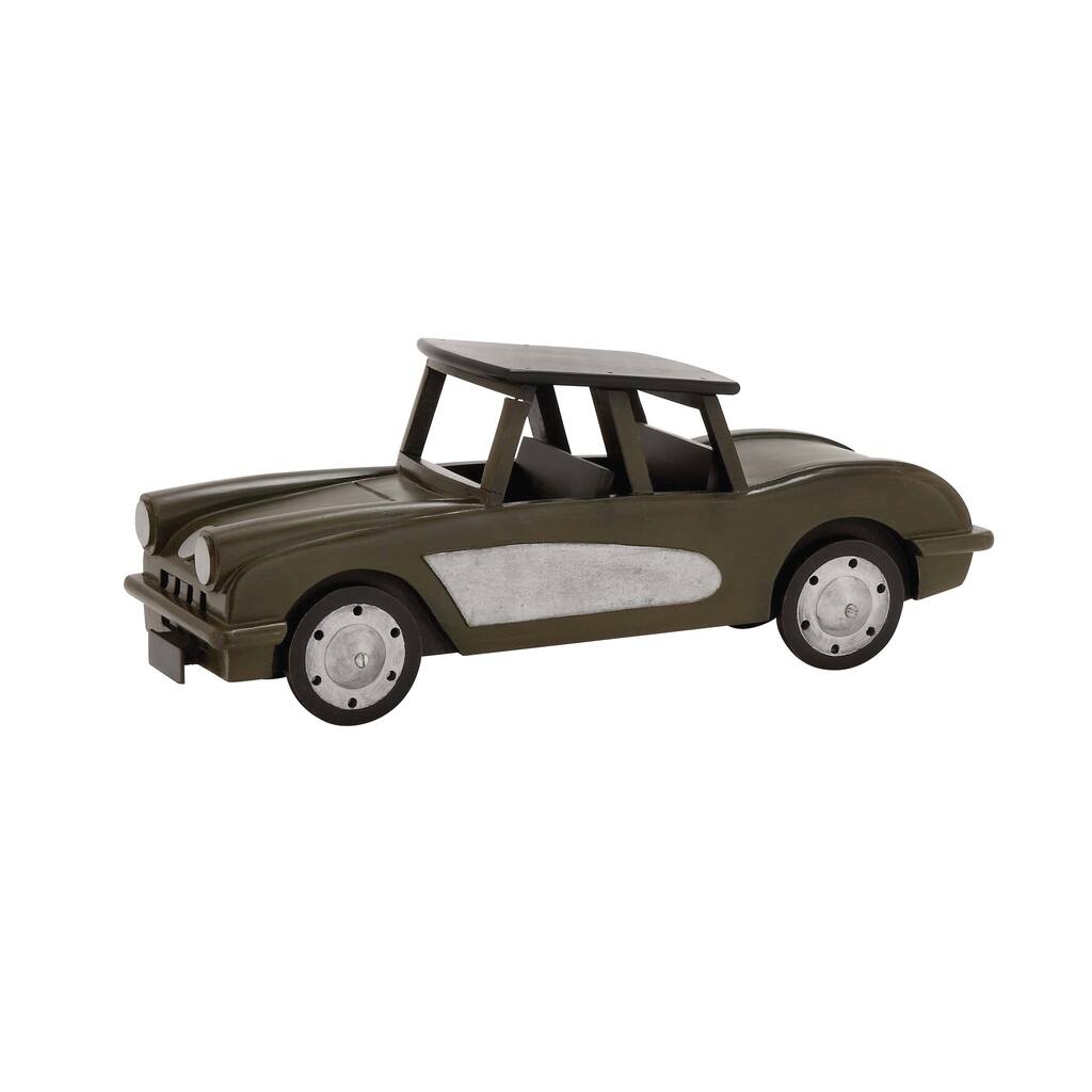 Antique Styled Striking Wood Green Car - Overstock - 11828263