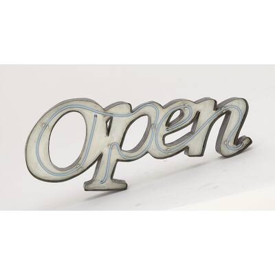 Unique Metal LED Open Sign - Overstock - 11828761