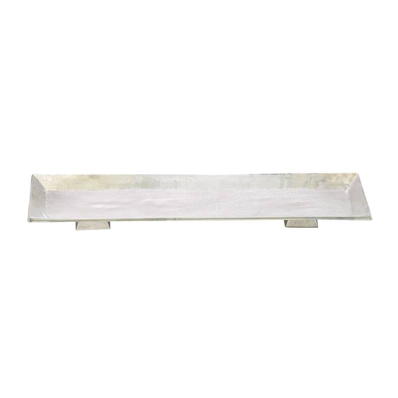 Trusty Rectangle Aluminum Tray In Minimalistic Design - Overstock ...