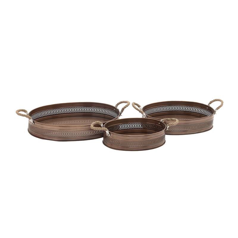 Simply Stunning Metal Tray (Set Of 3) - Overstock - 11829149