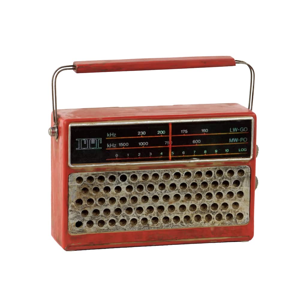 Classic 1980S Resin Radio In Red Color - Overstock - 11829200