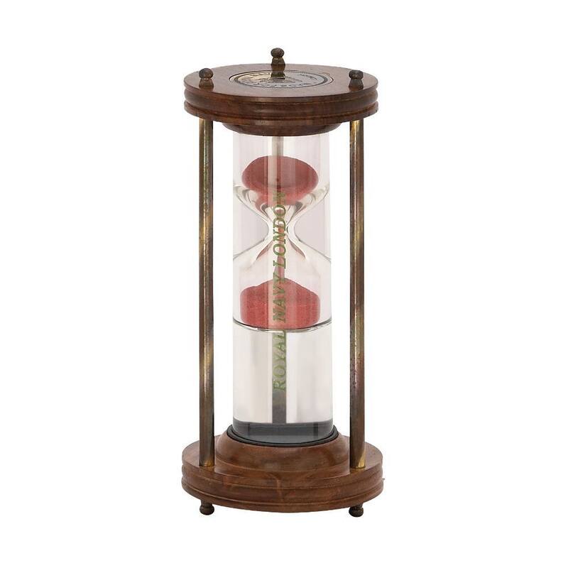 Brown Wood Traditional Timer 8 x 3 x 3 - Overstock - 21015396