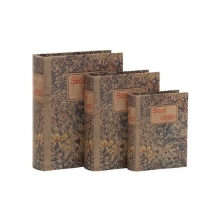 Fascinating Styled Wood Book Box (Set Of 3) - Bed Bath & Beyond - 11829357