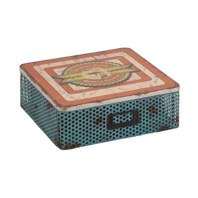 The Nostalgic Metal Wood Box - Overstock - 11829387