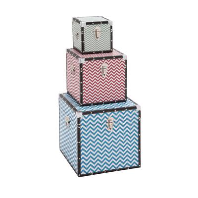 The Lovely (Set Of 3) Wood Vinyl Box - Overstock - 11830145