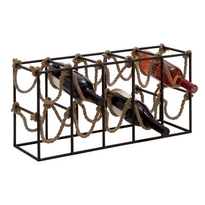 Exquisite And Uniquely Designed Metal Rope Wine Rack - Overstock - 11832672