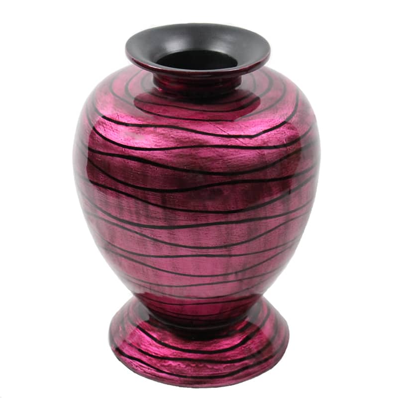 Breathtaking Magenta Lacquer Bamboo Vase - Overstock - 11832693