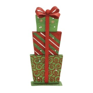 Stunning Metal Led Gift Box Wall Decor - Bed Bath & Beyond - 11833367