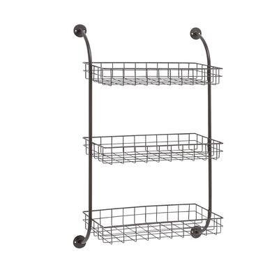 Fascinating Styled Metal Wall Storage Rack - Overstock - 11835205