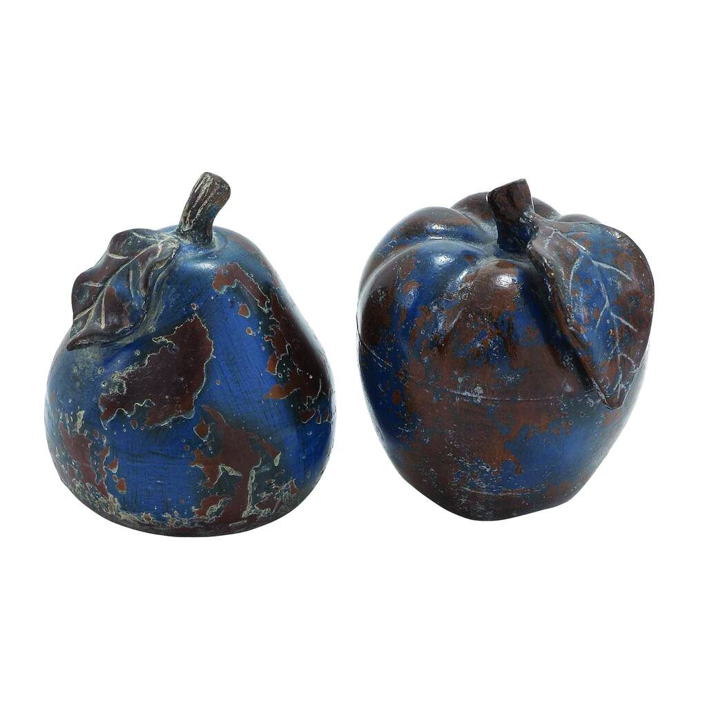 Ceramic Decorative Stoneware Made Apple And Pear Decor (Set Of 2 ...