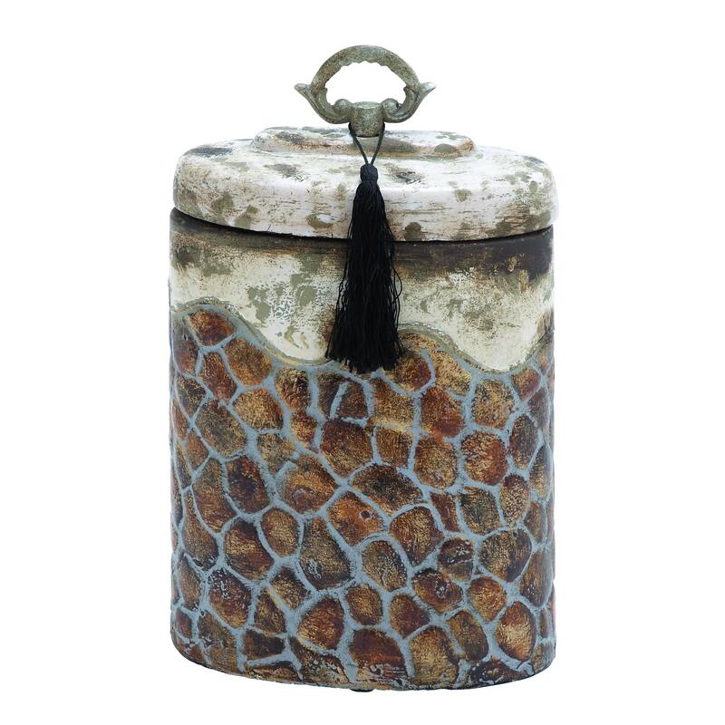 Ceramic Jar With Beautiful Shades And Smooth Finish - Overstock - 11837767