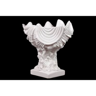 Beautiful & Elegant Trophy Modeled Ceramic Seashell In White ...