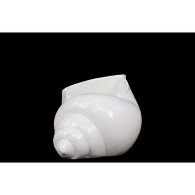 Elegant & Attractive Ceramic Shell In White (Small) - Overstock - 11838656