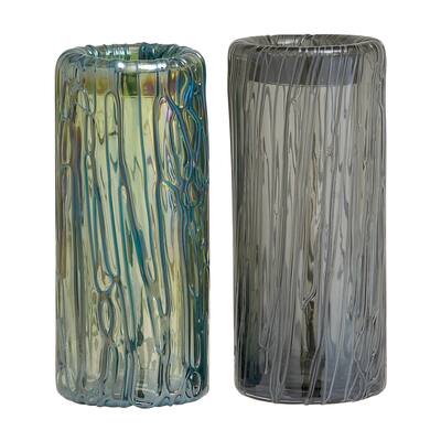 Assorted Multicolored Decorative Glass Vases (Set of 2) - Overstock ...