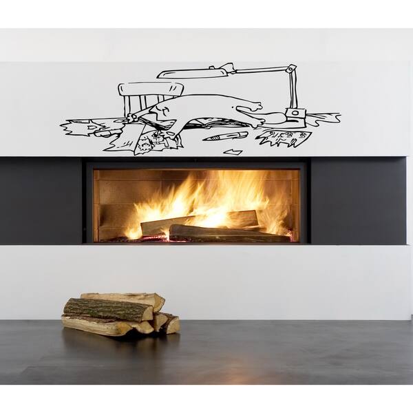 Animal glutton cat funny cat Wall Art Sticker Decal - Bed Bath & Beyond ...