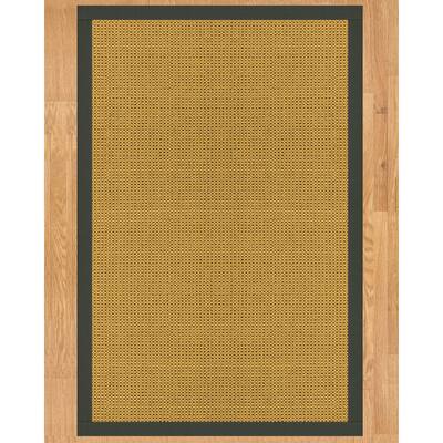 Handcrafted Santiago Natural Sisal Runner Rug with Dark Gray Binding (2 ...