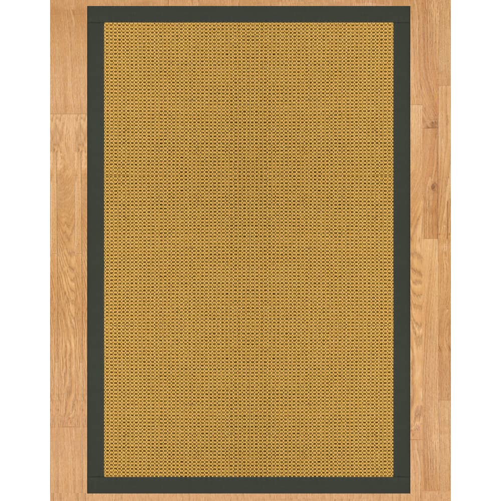 Handcrafted Santiago Natural Sisal Runner Rug with Dark Gray Binding (2 ...