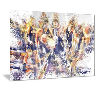 Designart 'Basketball Let's Go Offense Metal Wall Art - Bed Bath ...