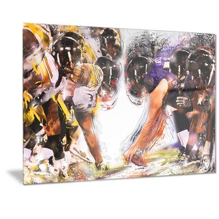 Designart 'Football Hut Metal Wall Art - Bed Bath & Beyond - 11862327