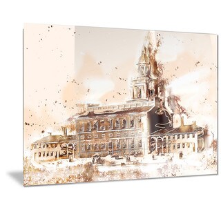 Designart 'Abstract USA Landmark Metal Wall Art - Bed Bath & Beyond ...
