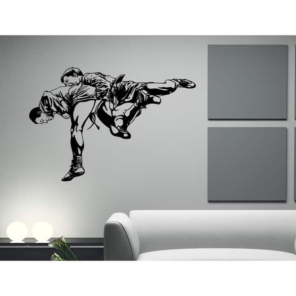 Sport karate Ultimate Fighting dogfight Wall Art Sticker Decal - Bed ...