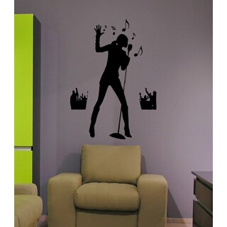 Girl sings a song Wall Art Sticker Decal - Bed Bath & Beyond - 11889184