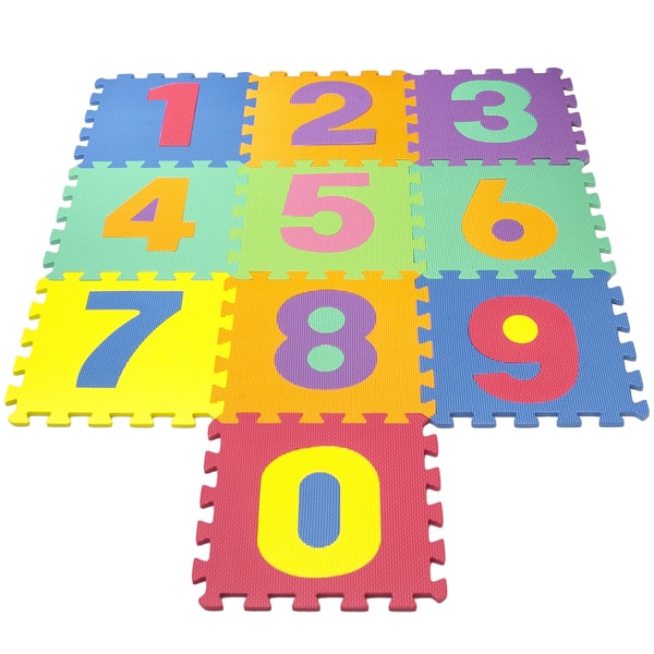 Matney Multi-color Foam Large Number Puzzle Mat - Bed Bath & Beyond ...