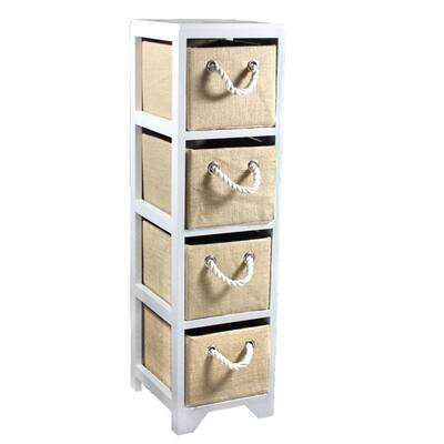 Entrada Slenderize Multicolor MDF 4-drawer Bin Storage - Overstock ...