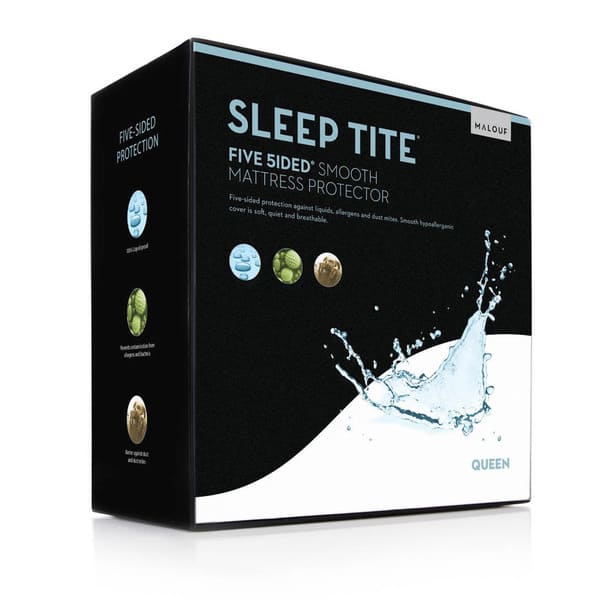 Sleep Tite 5-sided Smooth Fitted Mattress Protector | Overstock.com ...