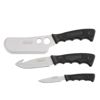 Coleman CM5001 Black Stainless Steel 3-Piece Hunting Knife Set - Bed ...