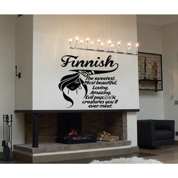Finish girl beauty amazing loving quote Wall Art Sticker Decal - Bed ...