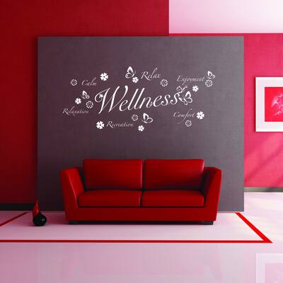 Style & Apply Wellness III Multi-color Vinyl Wall Decal - Overstock ...