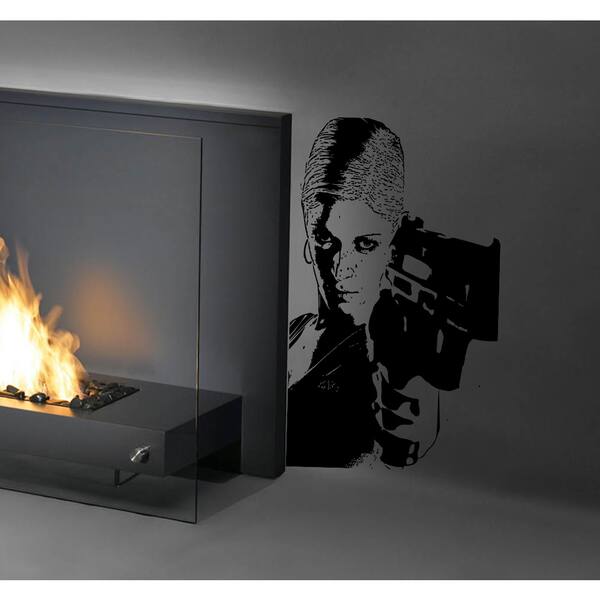 Gangster girl pistol revolver Wall Art Sticker Decal - Bed Bath ...