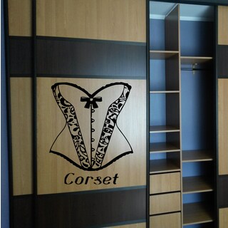 Corset Lingerie Wall Art Sticker Decal - Bed Bath & Beyond - 11922193