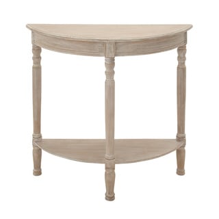 Off-white Wood Half Moon Console Table - Bed Bath & Beyond - 11924074