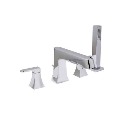 Huntington Brass Reflection Chrome Roman Tub Filler Faucet - Overstock ...