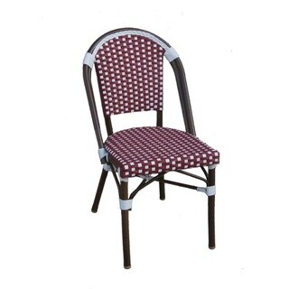 TIAB Red and White Aluminum Cafe Bistro Chair - Bed Bath & Beyond ...
