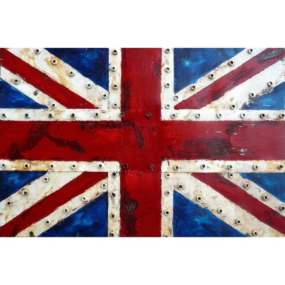 Benjamin Parker 'Union Jack' Metal Wall Art - Overstock - 11934414