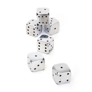 Set of Six Aluminum Dice - Bed Bath & Beyond - 11936517