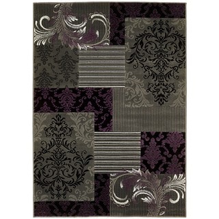 LYKE Home Purple-Grey Area Rug 5 x 7 - 5' x 7' - Bed Bath & Beyond ...