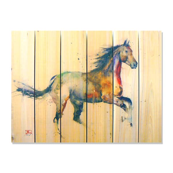 'Free Spirit' Full Color Cedar Wall Art - Bed Bath & Beyond - 11940465