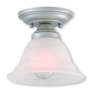 Livex Lighting Wynnewood Brushed Silver Hand-applied Flush Mount ...