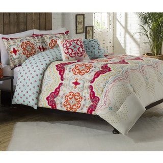 Milo Flower Reversible 5-piece Comforter Set - Bed Bath & Beyond - 11950078