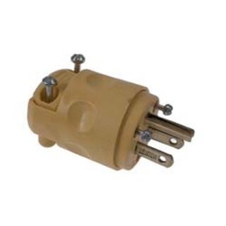 Leviton 000-515PV 15 Amp Grounded Commercial Grade Straight Blade Plug ...