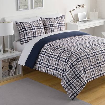 IZOD Fairway Plaid 3-piece Comforter Set - Overstock - 11959386