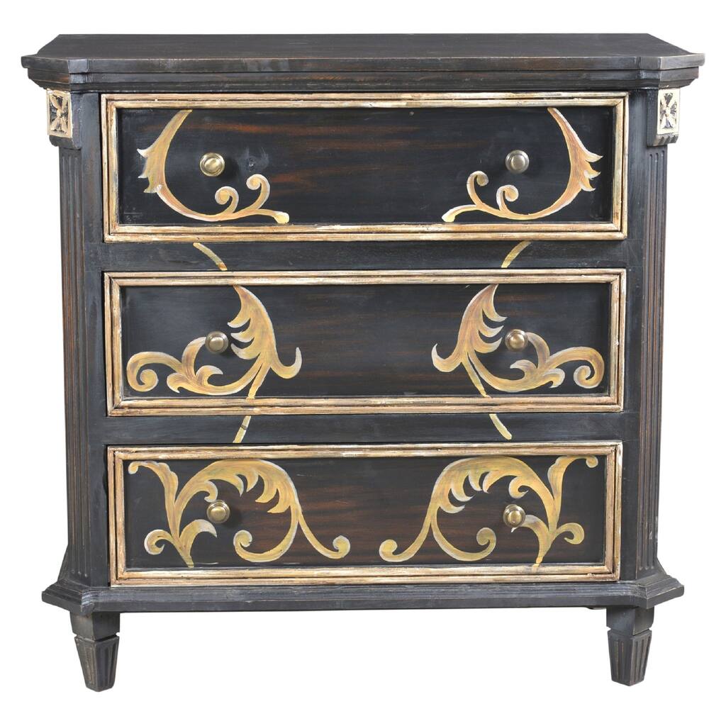Khan Charcoal Three Drawer Accent Chest - Overstock - 11982060
