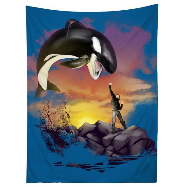 Sharp Shirter Willy The Killer/ Killer Whale Tapestry - Bed Bath ...