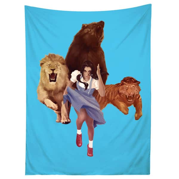 Sharp Shirter Lion/ Tiger/ Bear/ of The Wizard of Oz Tapestry - Bed ...
